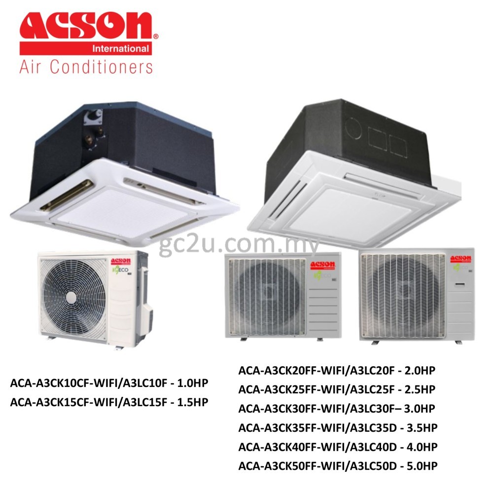ACSON CEILING CASSETTE BUILT IN WIFI NON-INVERTER R32 AIR CONDITIONER
